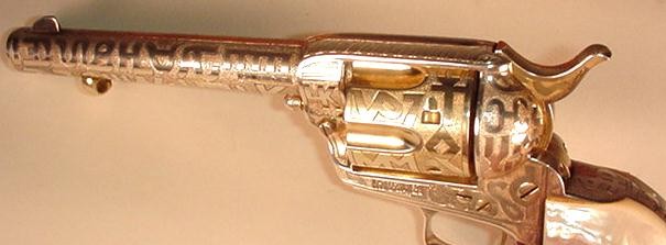 Pair of Colt SAA's - 32-20 caliber custom engraved revolvers by Cole ...