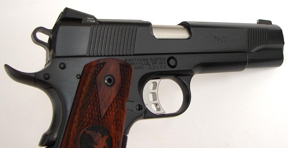 Nighthawk Custom Talon .45 ACP caliber pistol. Full size model with ...