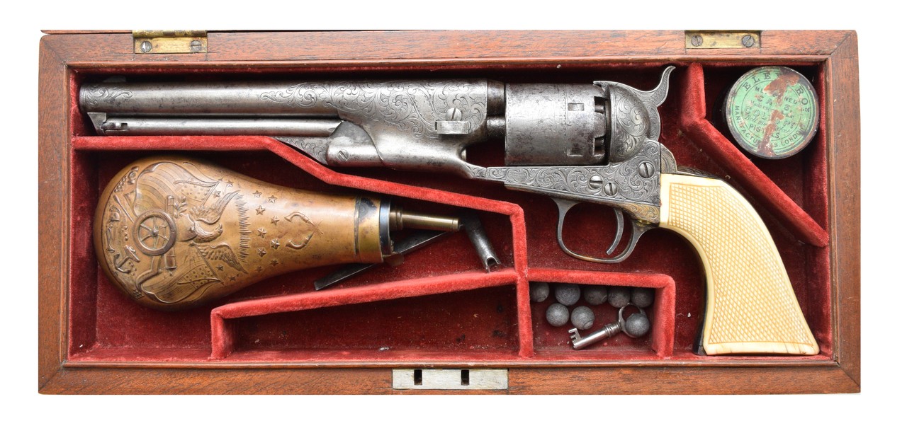 Cased Factory Engraved Colt 1861 Navy Revolver (C13689) - Collectors ...