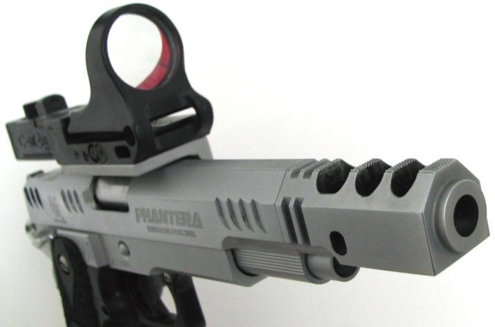 Limcat Phantera .38 Super caliber pistol. Custom race gun with C-More ...
