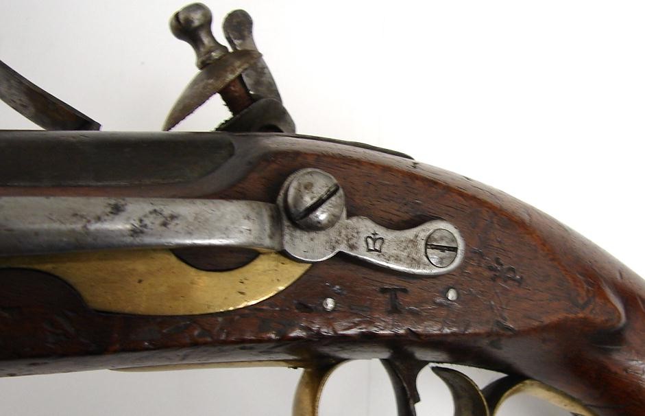 British New Land Pattern Flintlock pistol with belt hook and captive ...