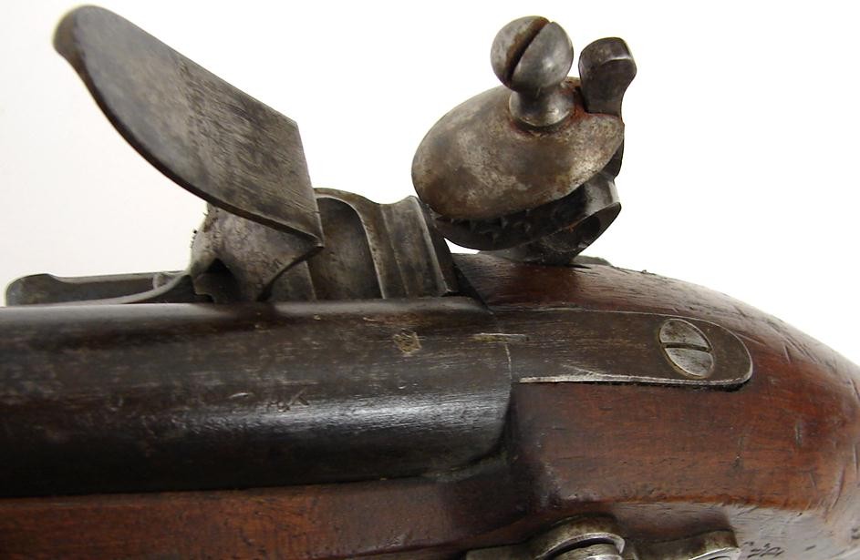 British New Land Pattern Flintlock pistol with belt hook and captive ...