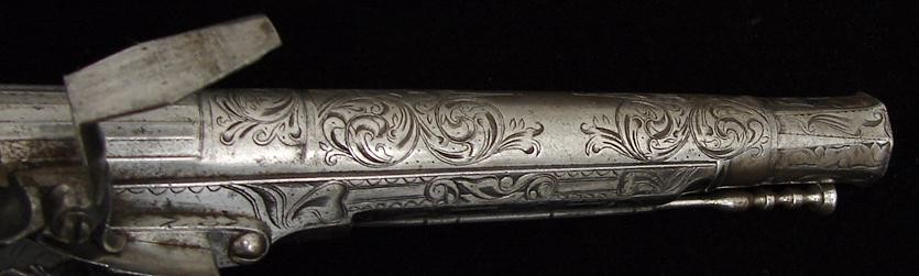 Pair Of Fine Scottish Flintlock pistols with rams horn butts by John ...