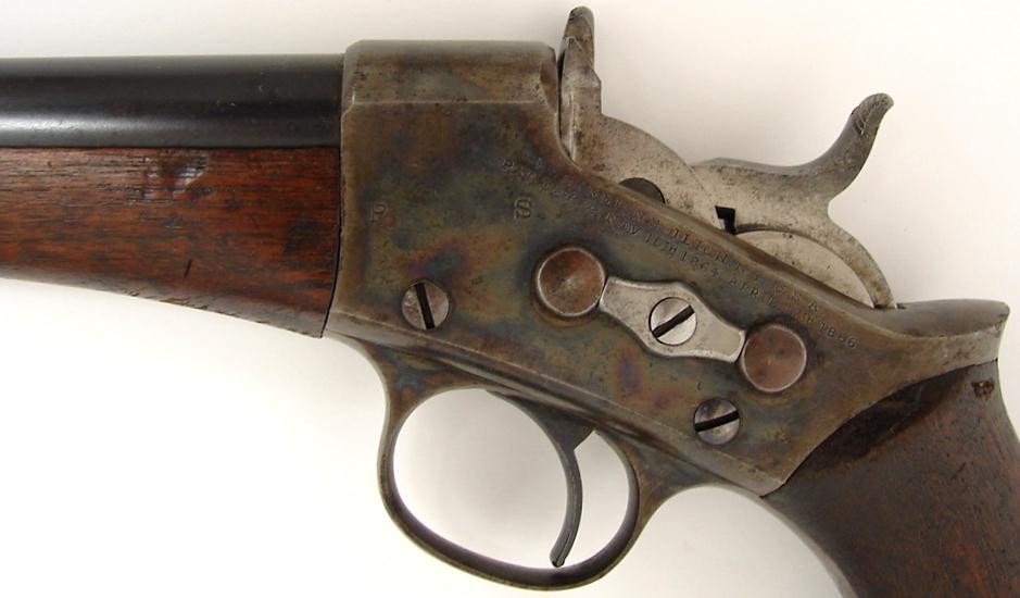 Remington 1871 Rolling Block pistol. Has excellent original blue ...