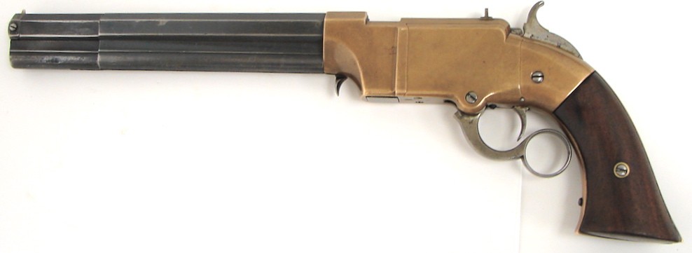 Volcanic Repeating Arms Co. pistol with an 8" barrel. Bore is good ...