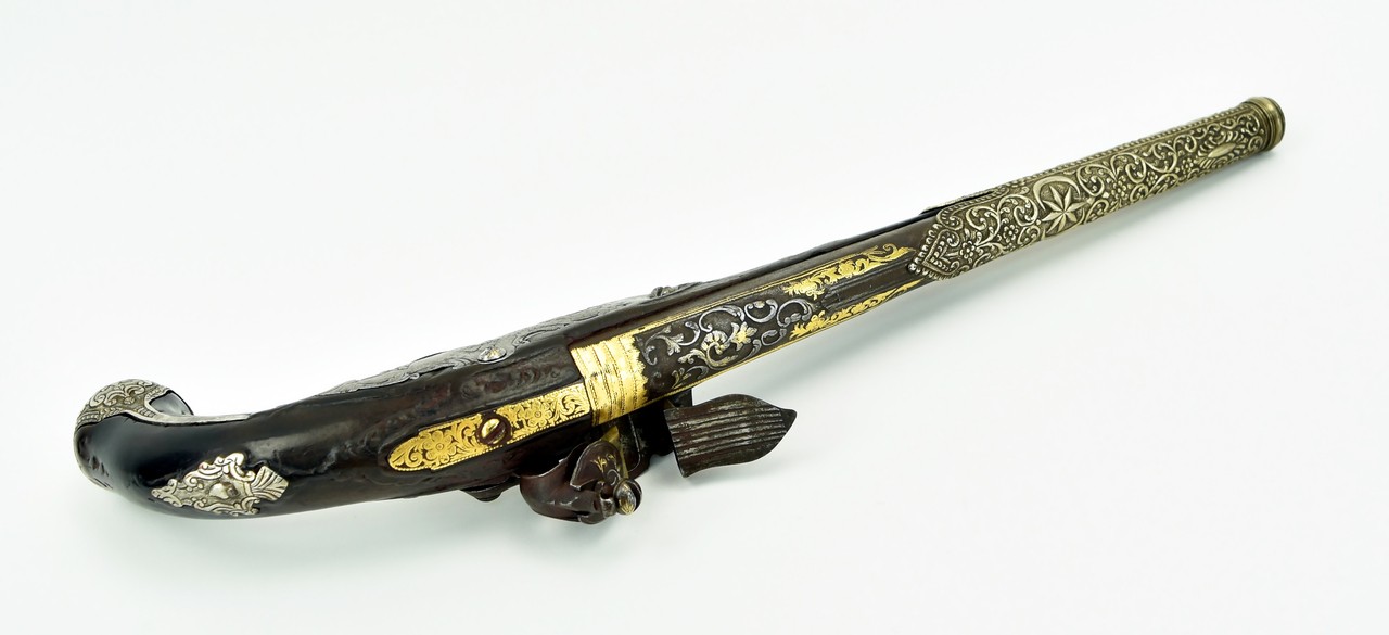 Antique Middle Eastern Flintlock Pistol (AH3799) - Collectors Firearms