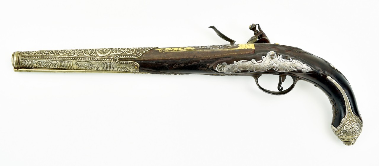 Antique Middle Eastern Flintlock Pistol (AH3799) - Collectors Firearms
