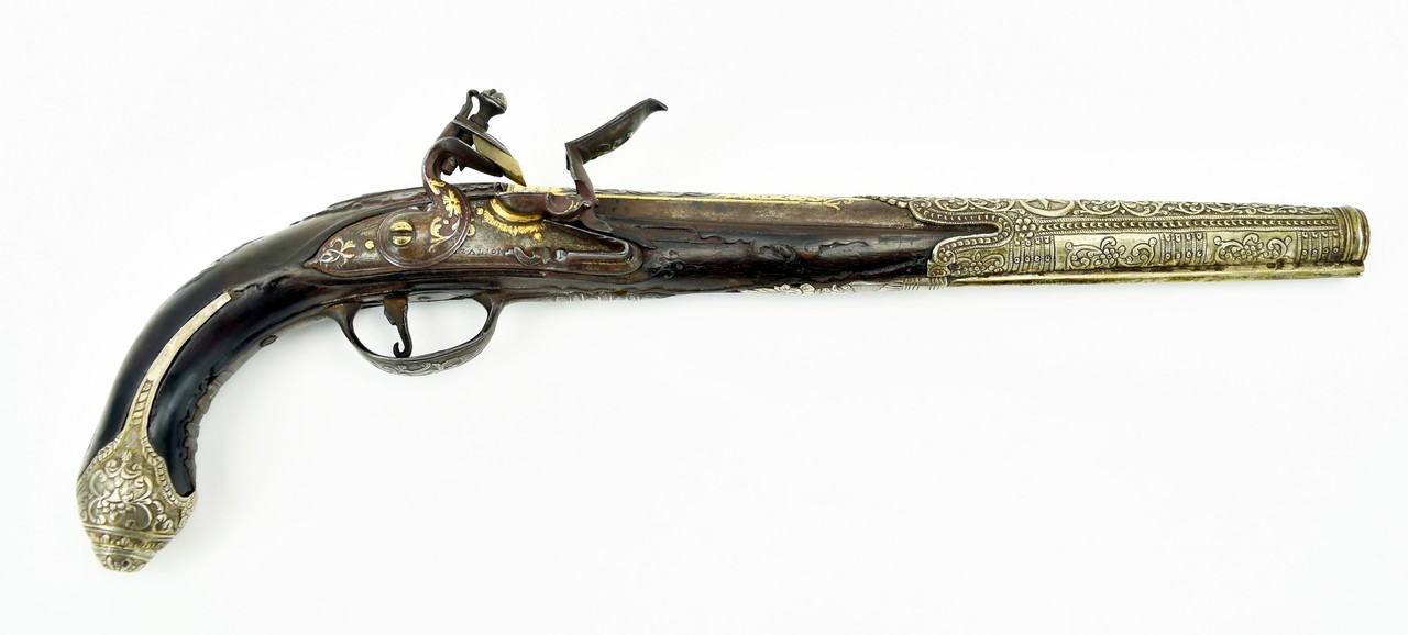 Antique Middle Eastern Flintlock Pistol (AH3799) - Collectors Firearms