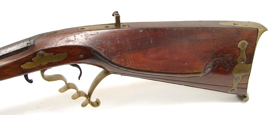 Early Air Rifle with set trigger. Rare! Bellows operated with spanner ...