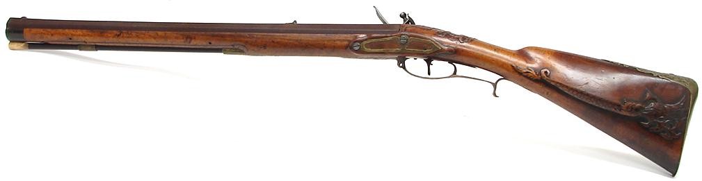 English Jaeger rifle. Most unusual gun in that the buttstock is very ...