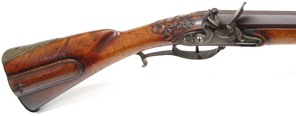 English Jaeger rifle. Most unusual gun in that the buttstock is very ...