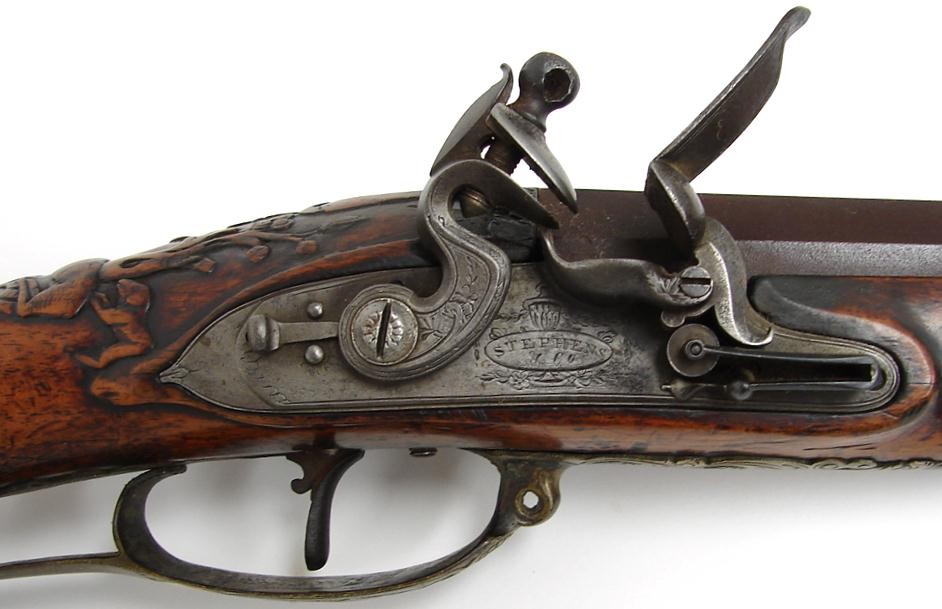 English Jaeger rifle. Most unusual gun in that the buttstock is very ...