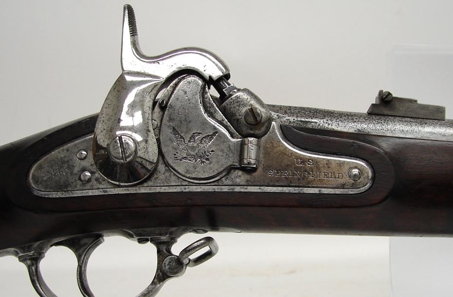 U.S. Model 1855 Springfield musket dated 1860 on lock and barrel (last ...