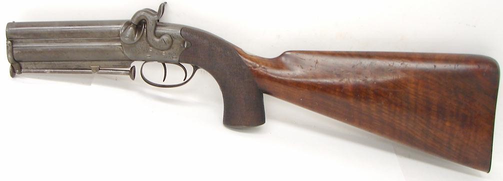 Hollis & Sheath over/under large bore unusual shoulder stock English ...