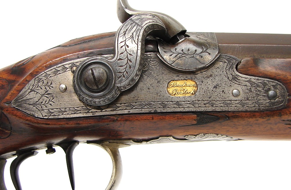 German Jager rifle by P.G. Brockman in Rostock. Very large .75 caliber ...
