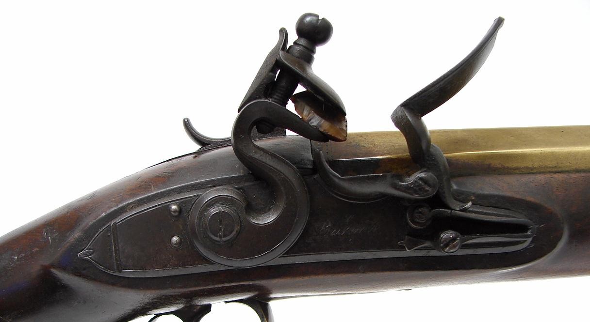 British Flintlock spring bayonet coach gun. Lock marked T. Barnett ...
