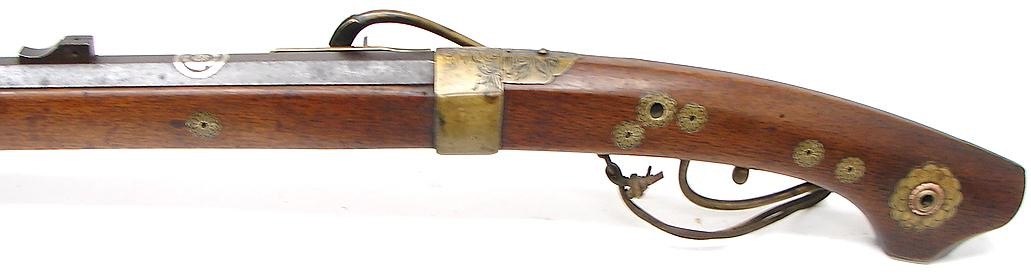 Japanese Matchlock rifle. Barrel length 40 1/2" and overall length 52 ...