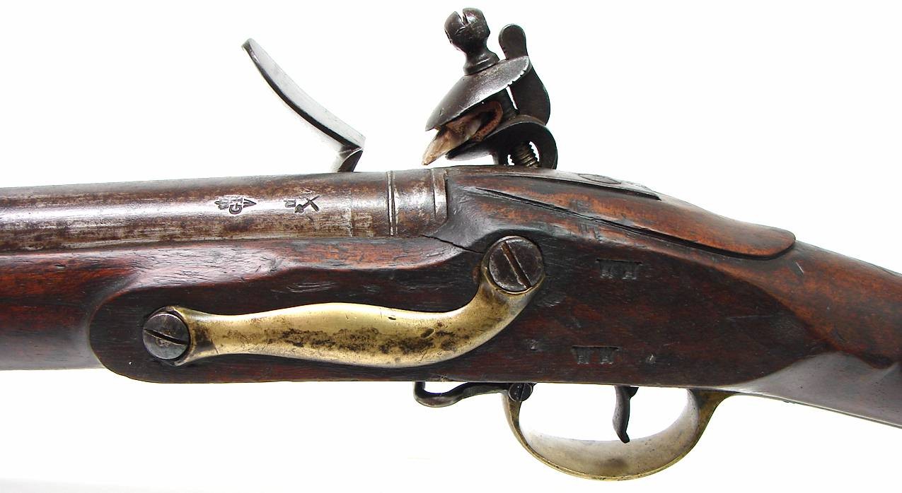 British 3rd Model Brown Bess. All markings on both wood and metal are ...