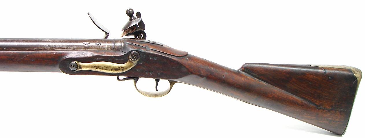 British 3rd Model Brown Bess. All markings on both wood and metal are ...