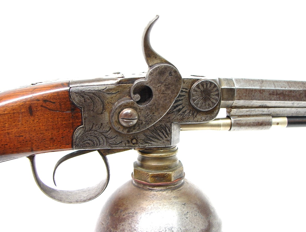 English Air Rifle. Early circa 1800 with Ball tank reservoir. These ...