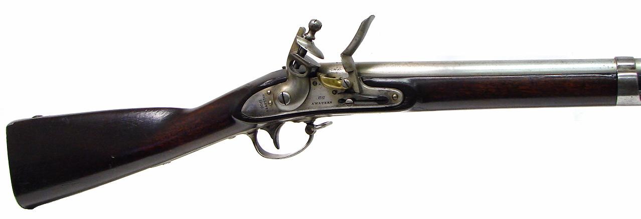 U.S. Model 1816 Flintlock Musket by A. Waters, Dated 1836. Barrel ...