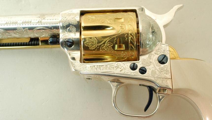 Colt Single Action .45 caliber 3rd Generation revolver custom engraved ...