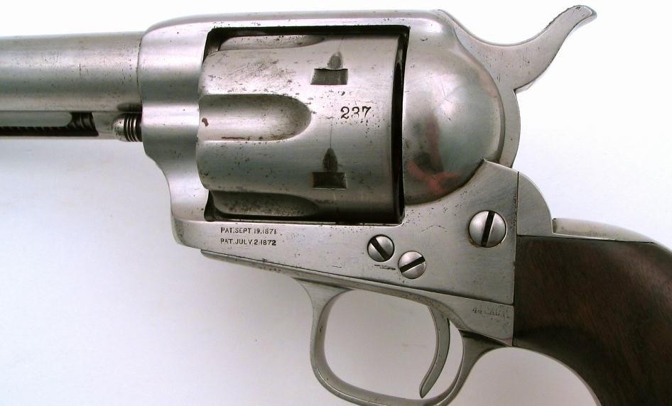 Colt Single Action .44 Rim Fire caliber revolver serial number 237. gun ...