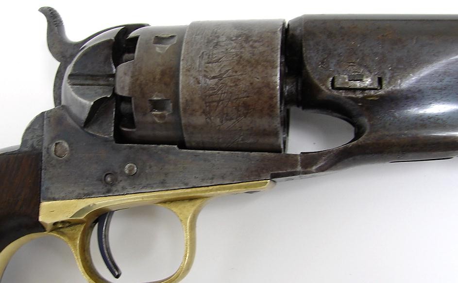Colt 1860 Army revolver with 60% blue, 90% case colors, perfect ...