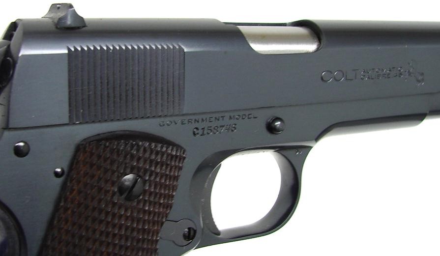 Colt Government Model .45 ACP caliber pistol. Pre-war model ...