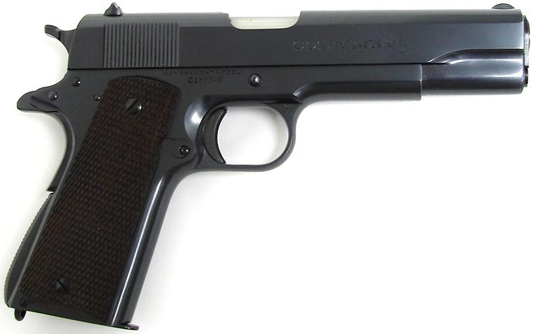 Colt Government Model .45 ACP caliber pistol. Pre-war model ...