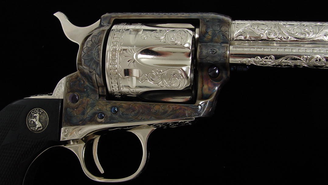 Colt Single Action .45 LC caliber 2nd Generation revolver engraved and ...