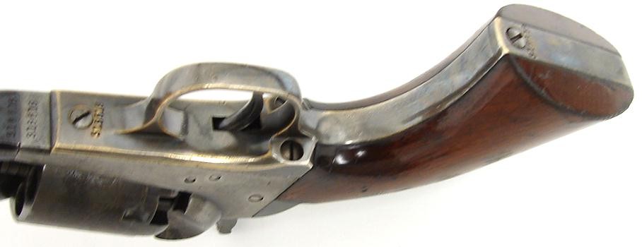 Colt 1849 Pocket revolver with 90% blue on barrel. Cylinder scene has ...