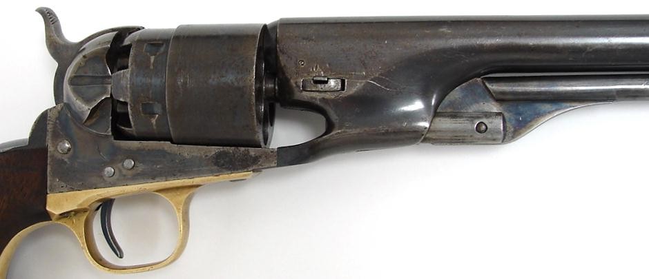 Colt 1860 Army revolver with 90% blue, 95% case colors, very good bore ...