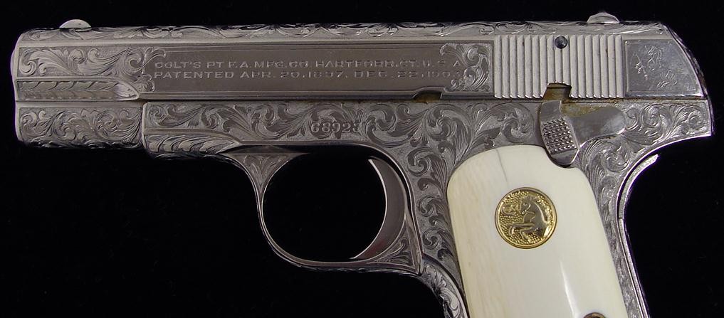 Colt 1908 .380 ACP caliber pistol. Pre-war pocket model in popular ...