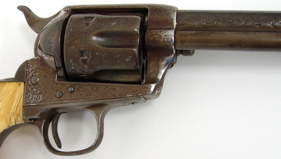Colt Single Action .44-40 caliber revolver. New York engraved with ...