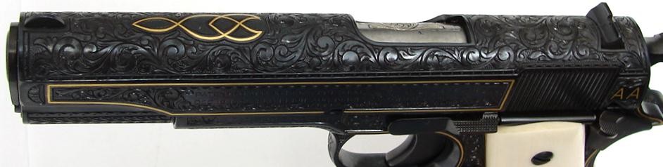 Colt 1911 .45 ACP caliber pistol. Early U.S. Army model with beautiful ...