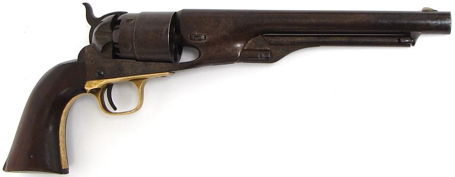 Colt 1860 Army revolver with 4 screw frame and faint cartouche on ...