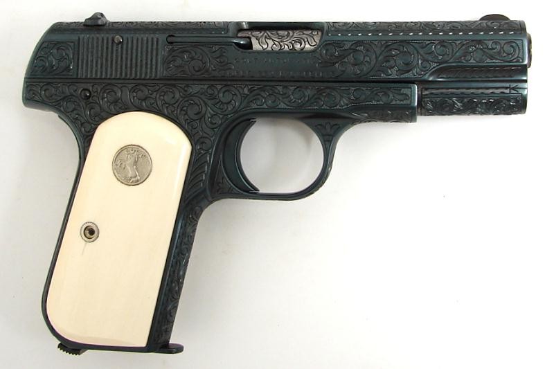 Colt 1908 .380 ACP caliber pistol. Beautiful custom engraved pre-war ...