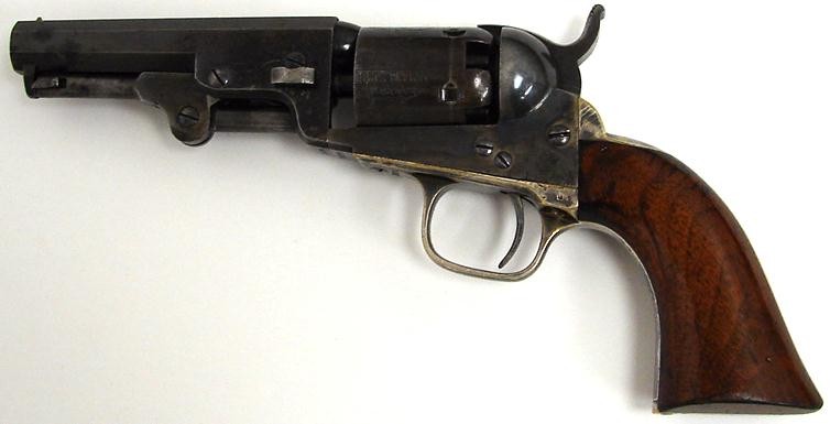Colt 1849 Pocket .31 caliber revolver with 98% case colors, 90-92% blue ...