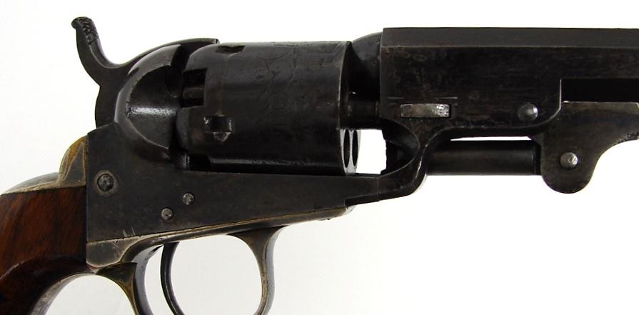 Colt 1849 Pocket .31 caliber revolver with 98% case colors, 90-92% blue ...