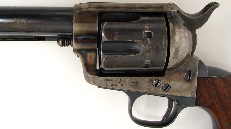 Colt Single Action U.S. Army issue revolver with D.F.C. inspector marks ...