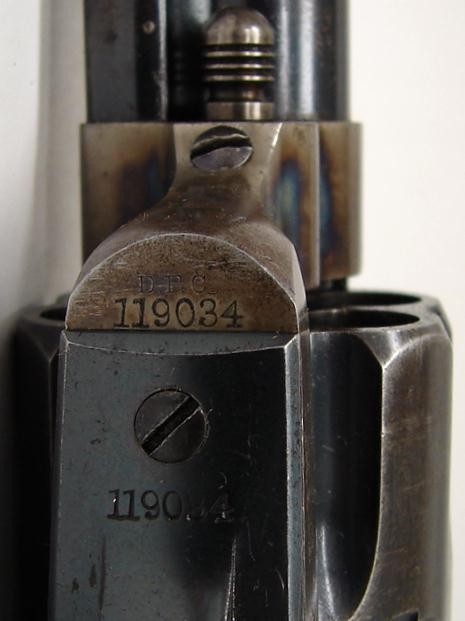 Colt Single Action U.S. Army issue revolver with D.F.C. inspector marks ...