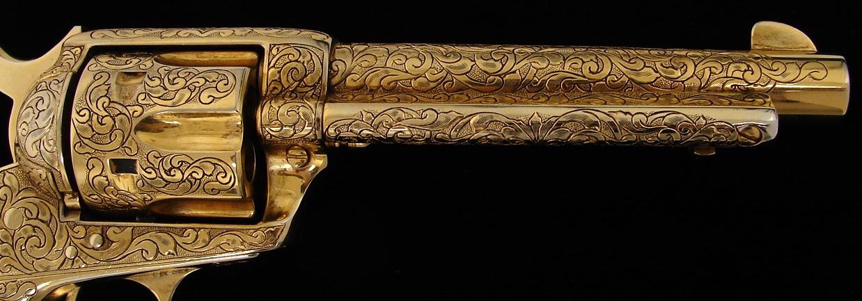 Colt Single Action .38 Special caliber revolver engraved by Weldon ...