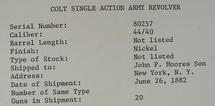 Colt Single Action revolver with factory letter. Etched barrel Colt ...