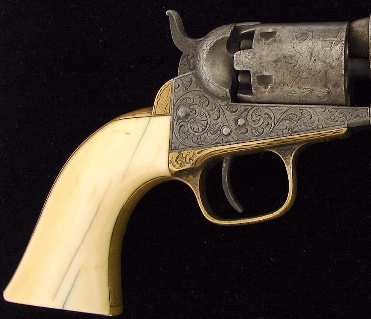 Colt Factory Engraved with Ivory grips. Good cylinder scene. 6" barrel ...