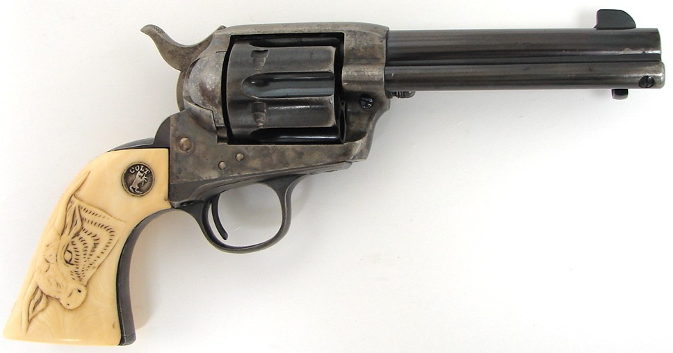 Colt Single Action .45 caliber revolver. Pre-war long flute with ...