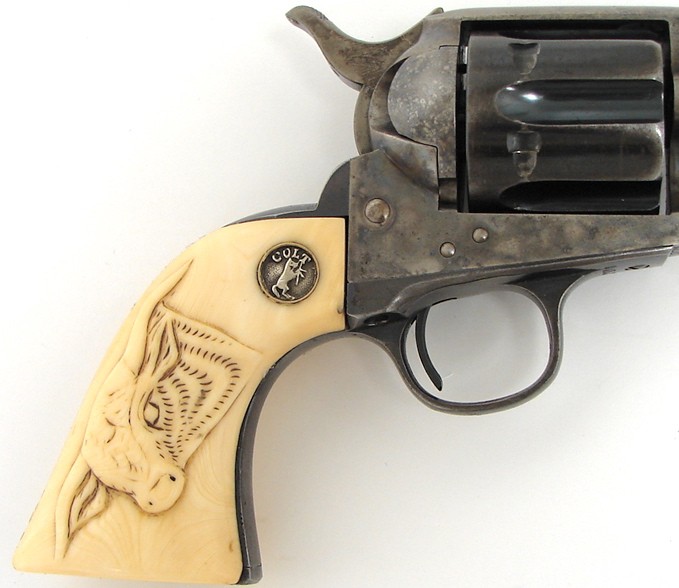 Colt Single Action .45 caliber revolver. Pre-war long flute with ...