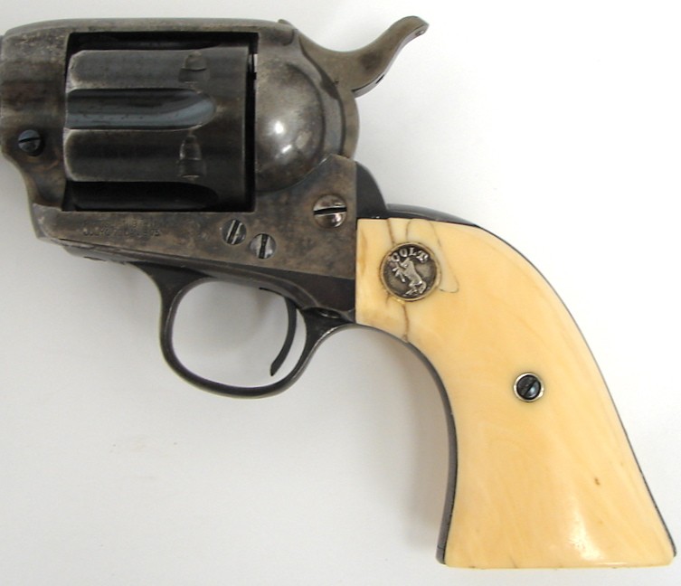 Colt Single Action .45 caliber revolver. Pre-war long flute with ...