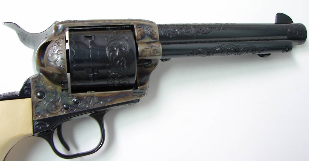 Colt Single Action .45 LC caliber revolver. Factory engraved early 3rd ...