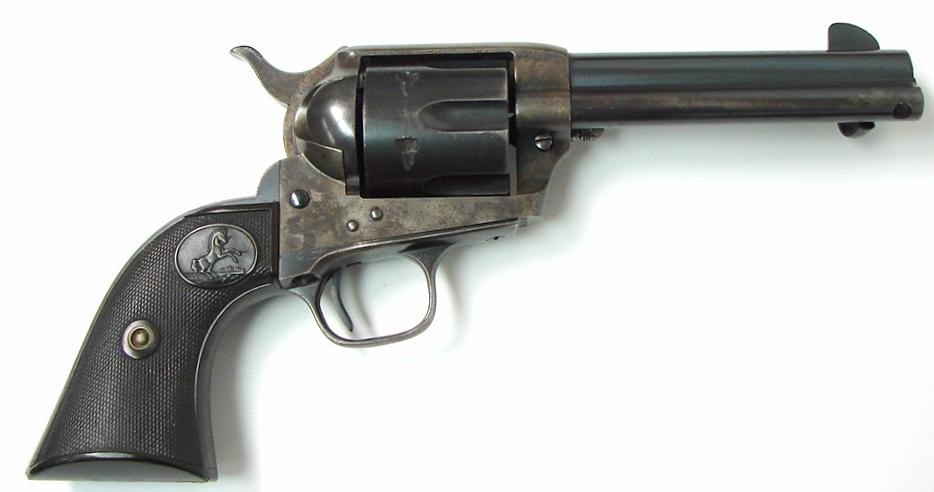 Colt Single Action .3840 caliber revolver manufactured 1920. Near ...